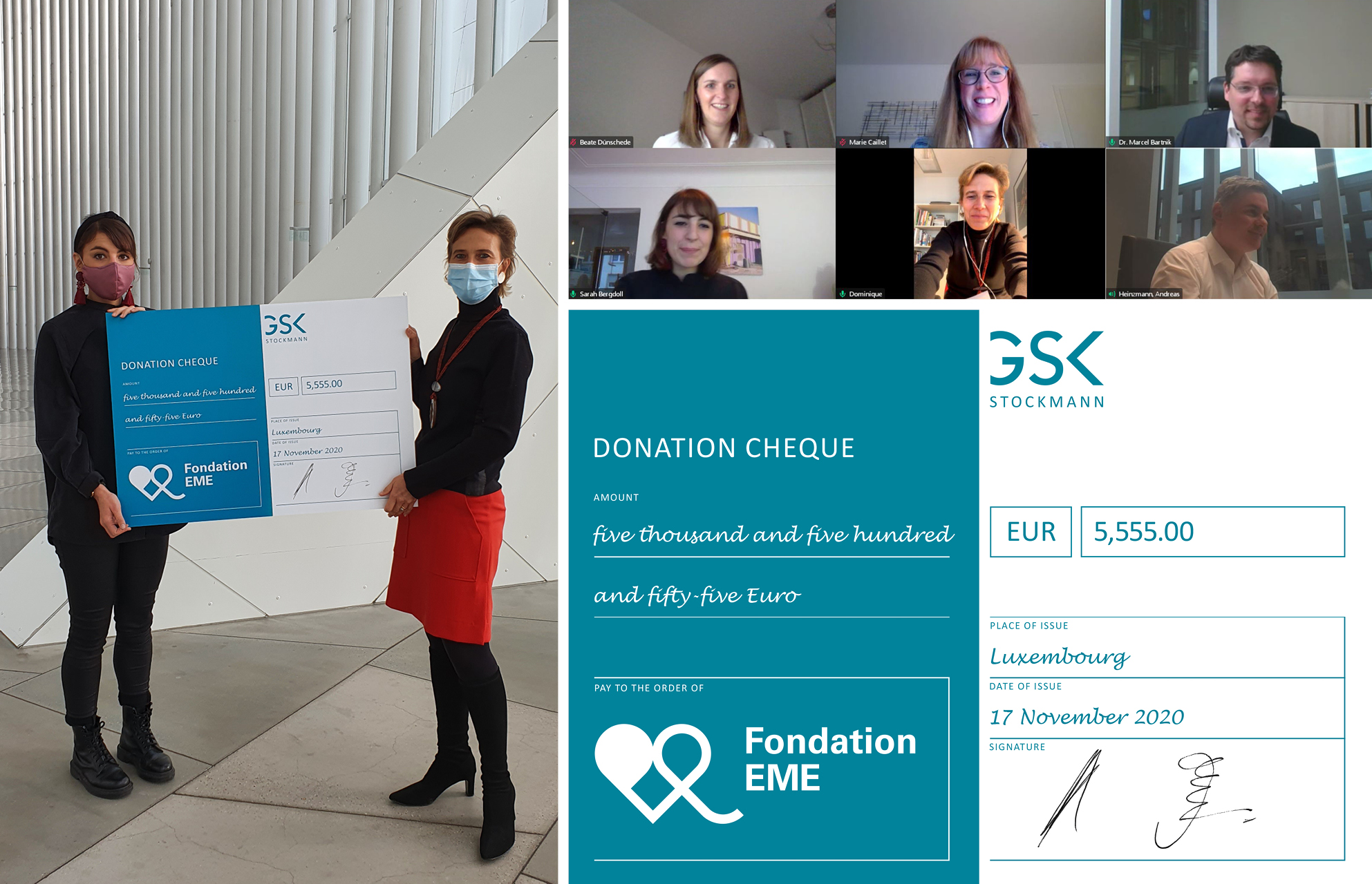 GSK Stockmann makes Christmas donation to Fondation EME in Luxembourg ...